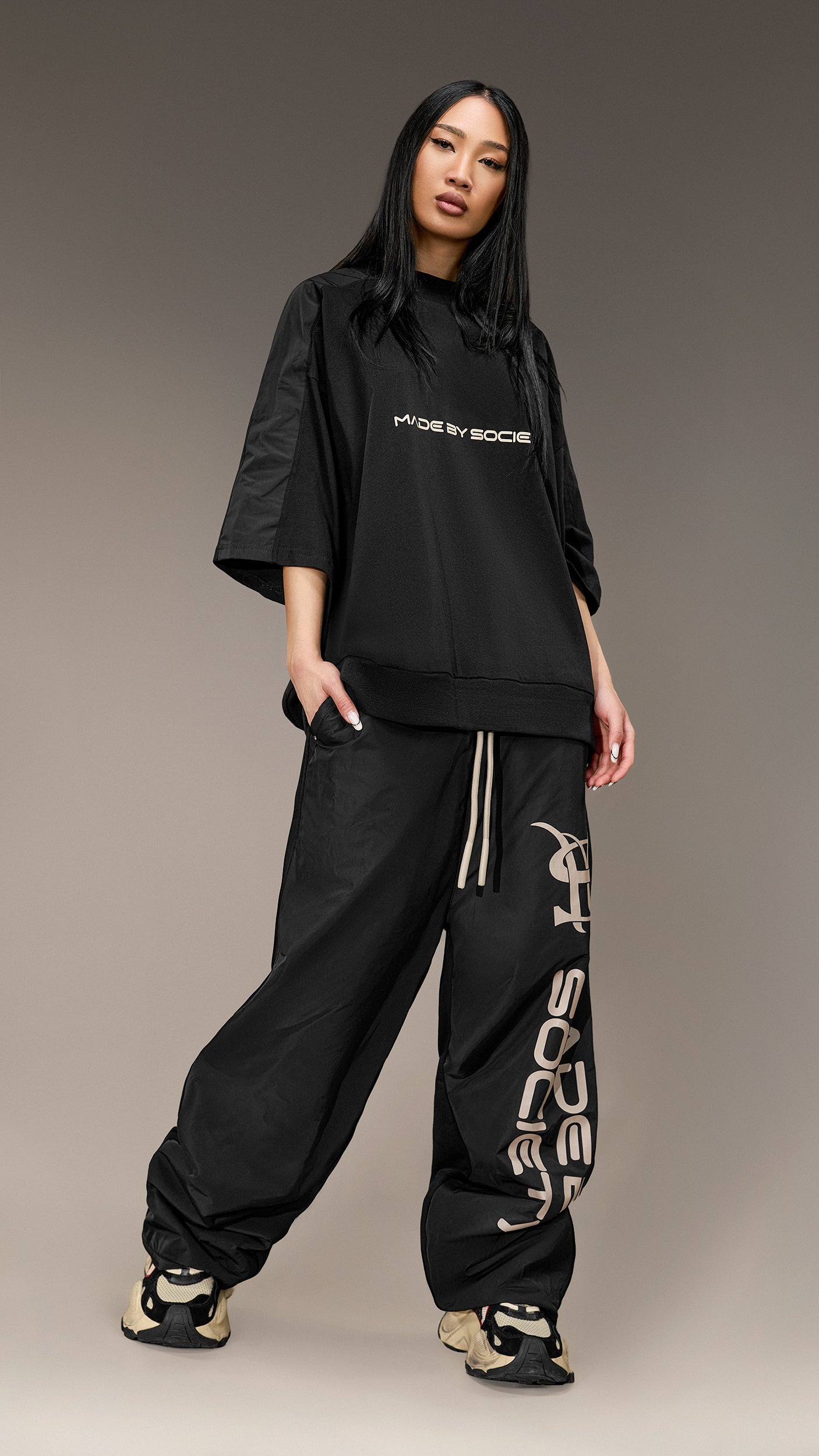 Tricouri femei Tricou Oversized Made by Society - T26048 - Colectia urbana