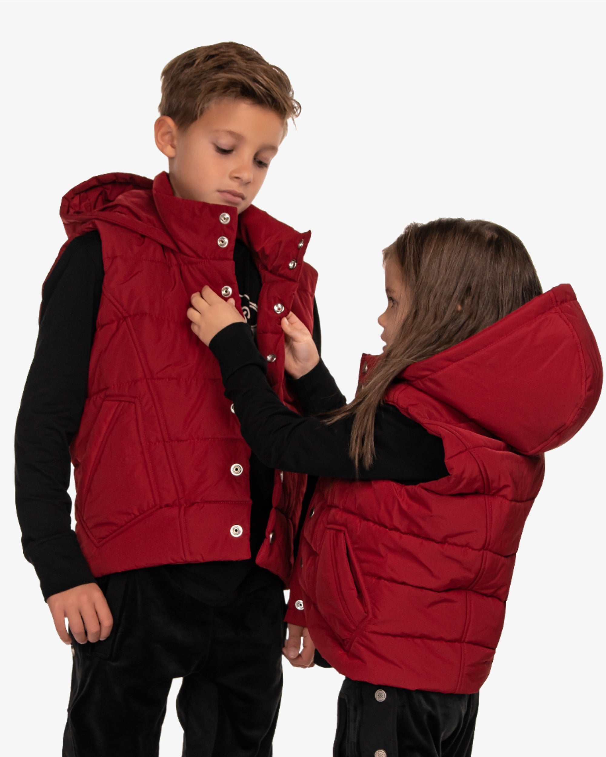 Veste copii Stud hood vest - V33004 - Colectia urbana